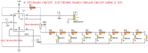 Mini Piano using IC 555 |Make a Piano circuit using IC 555